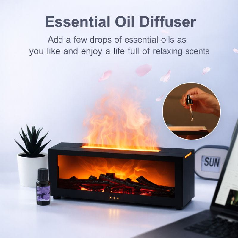 Ultrasonic Humidifier with Essential Oil Diffuser – Quiet Cool Mist for ...